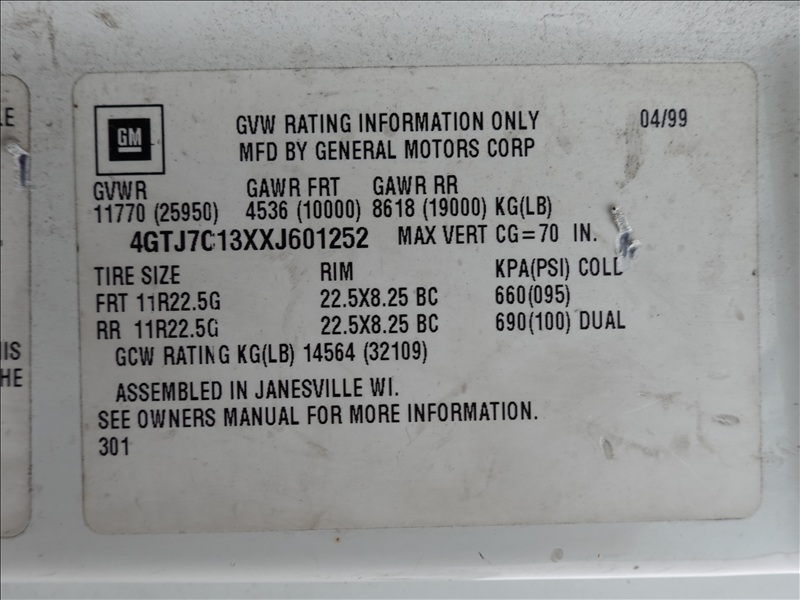 1999 ISUZU FTR VAN TRUCK W/LIFTGATE | MARYSVILLE HEAVY EQUIPMENT, CONTRACTORS EQUIPMENT ...