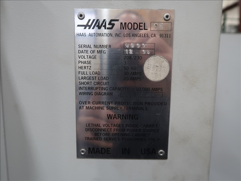 1994 HAAS VF-OE VERTICAL MACHINING CENTER | MARYSVILLE TOOLS ...