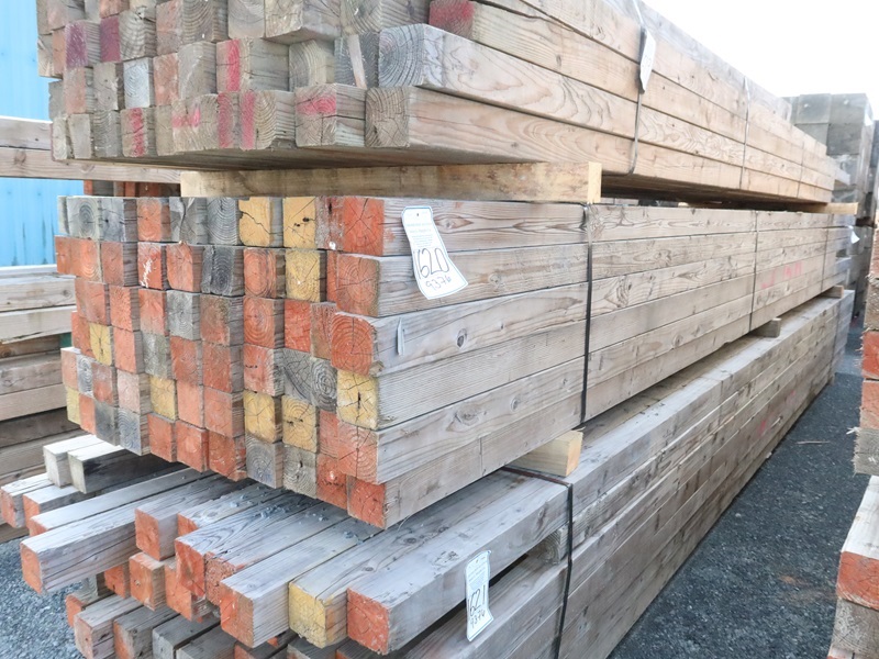 LOT, 4" X 4" RECLAIMED LUMBER, LENGTHS APPROX 16' - 20' (NO REMOVAL ...