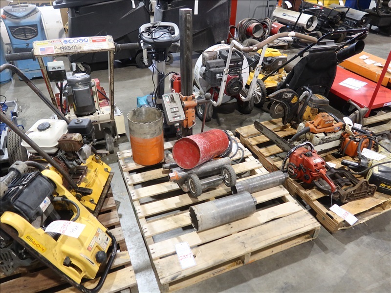 LOT, CORE BORE M-1 CORE DRILL STAND W/MILWAUKEE 4096 DRILL MOTOR ...