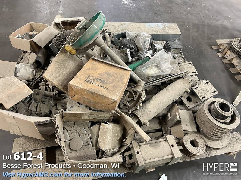 (8) SKIDS WITH PULLEYS, CHAIN, CYLINDERS, MOTORS, BREAKERS, CHAINS ...