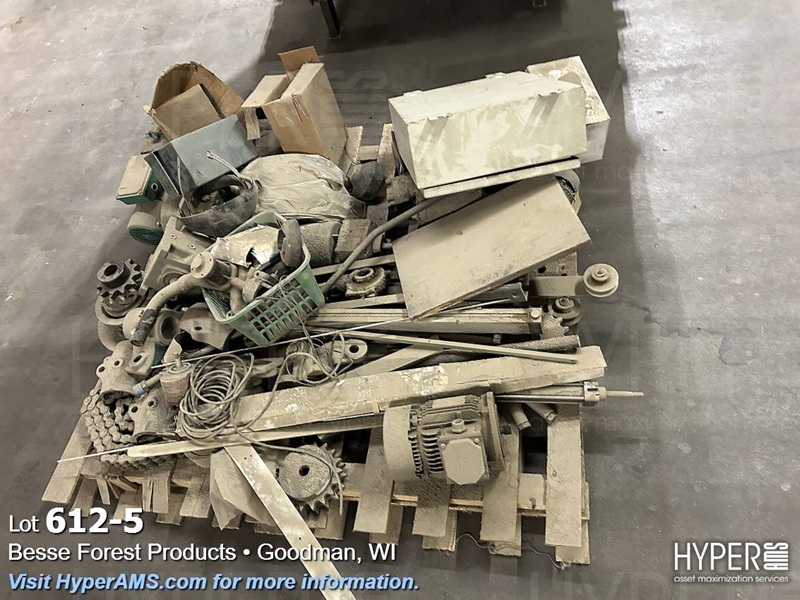 (8) SKIDS WITH PULLEYS, CHAIN, CYLINDERS, MOTORS, BREAKERS, CHAINS ...