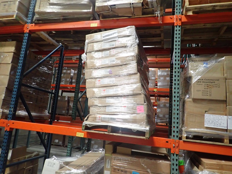 LARGE ASSORTMENT OF LIGHTING INVENTORY (PALLET RACKING NOT INCLUDED ...
