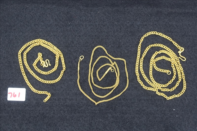 LOT, (2) YELLOW METAL CHAINS (2.759 OZ GOLD) | CONTENTS OF SAFE DEPOSIT ...