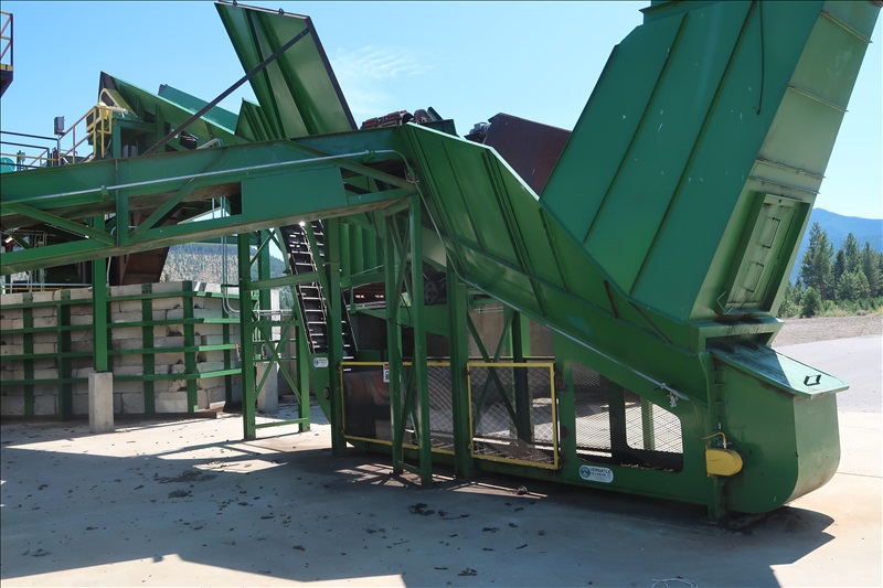 APPROX. 48' 2-STRAND 8"X15" BOX CHAIN CONVEYOR (TO HOG), CHAIN TAKE UP ...