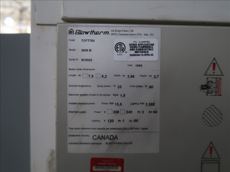 1999 BLOWTHERM 2000B | SURPLUS EQUIPMENT FROM JANICKI INDUSTRIES - ONLINE AUCTION | James G ...