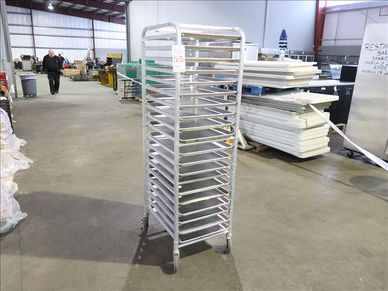 ALUMINIUM SHEET PAN CART W/ (20) FULL SIZE ALUM SHEET PANS | RESTAURANT ...