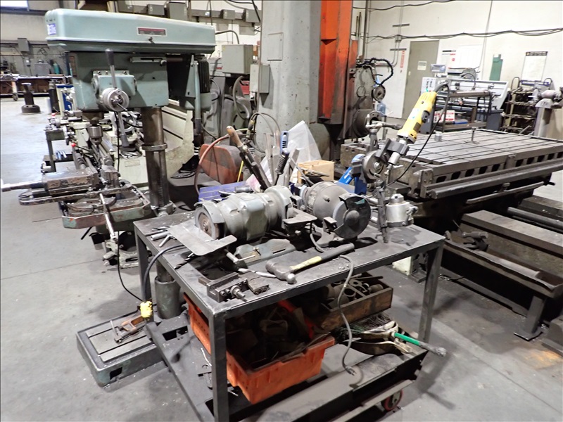 CART W/HOUGEN 10950 DRILL SHARPENER & ASSORTED GRINDERS | ROSS MACHINE ...