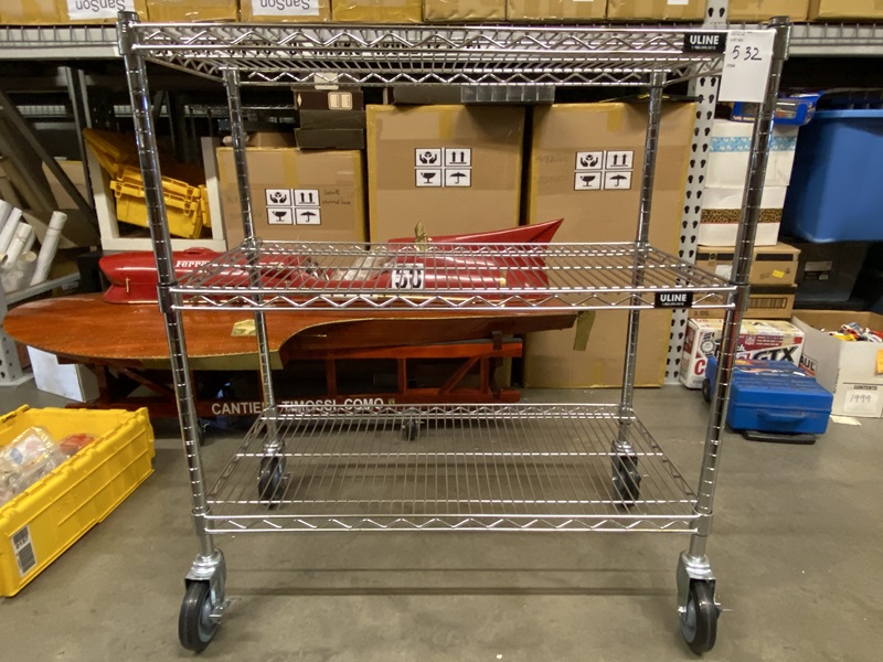 ULINE cart 3 tiers (Not including the contents on the tiers) Approx. 18 ...