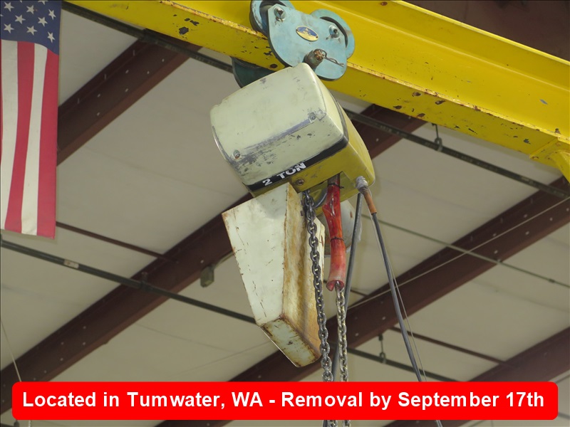 2-TON ELECTRIC CHAIN HOIST, PENDANT CONTROL, CHAIN BAG, 120V | SOLOY ...