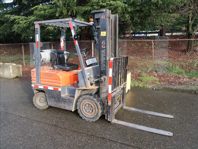 TOYOTA 42-5FG15 | TRADE-MARX SIGN - LIVE AUCTION | James G. Murphy Co.