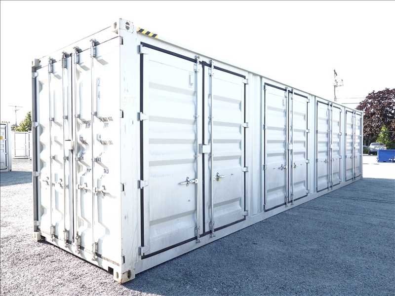40' X 8' X 9'6" HIGH CUBE SHIPPING CONTAINER W/(4) DOUBLE SWING SIDE ...